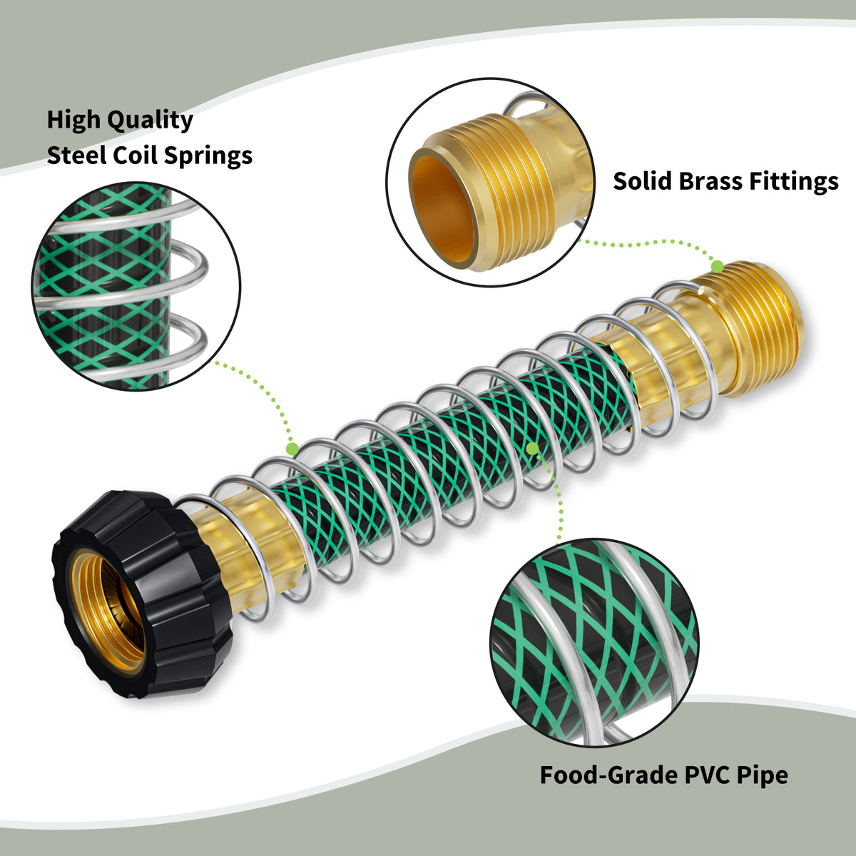 Garden Hose Extension Adapter, Diivoo Garden Hose Extender for Faucet